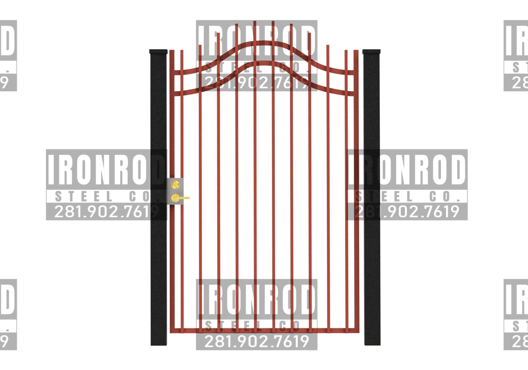Compound Walkthrough Gate Extended Picket Standard – Ironrod Steel Co.