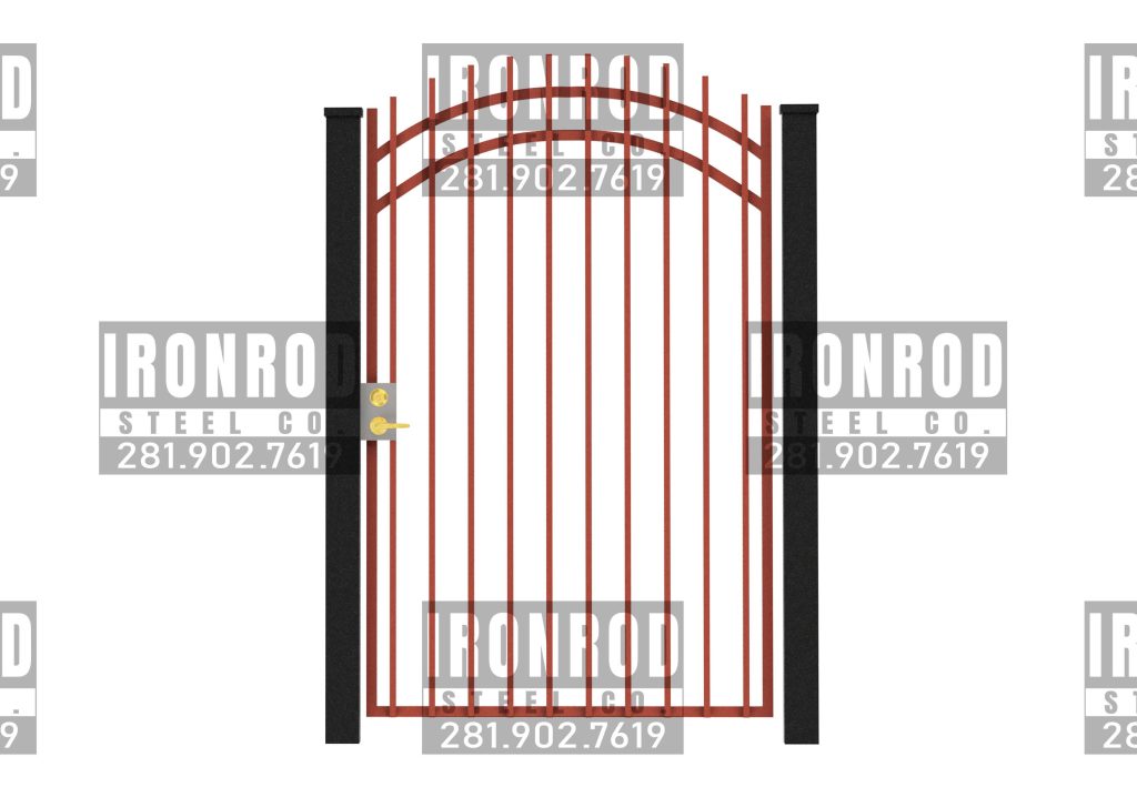 Arched Walkthrough Gate Extended Picket Standard – Ironrod Steel Co.