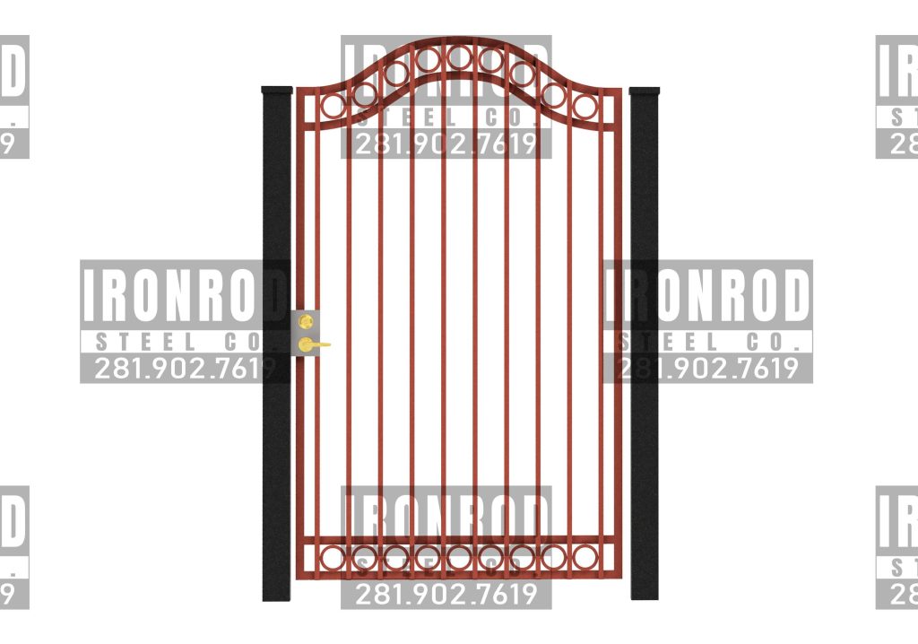 Compound Walkthrough Gate Flush Top Ring Top & Bottom – IronRod Steel
