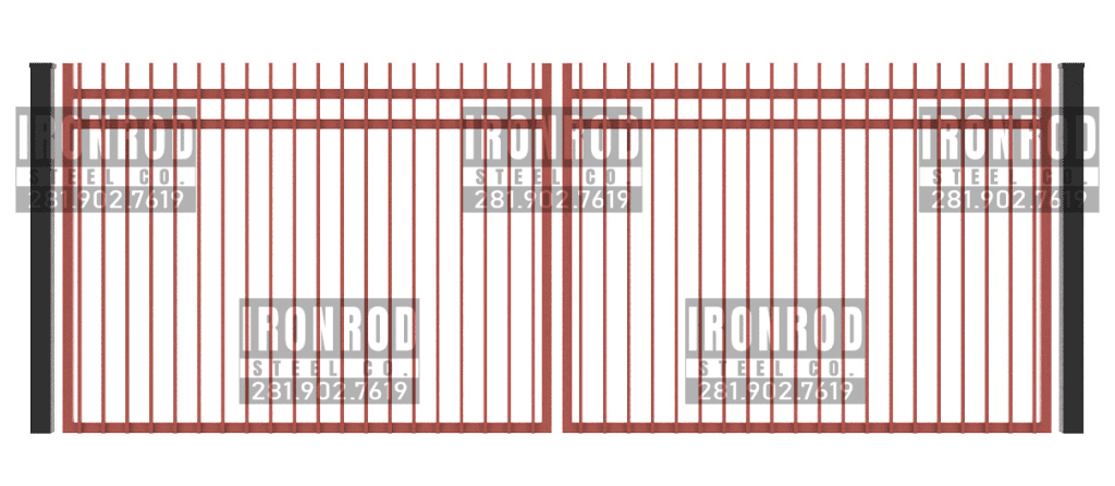 Square Double Gate Extended Picket Standard – Ironrod Steel Co.