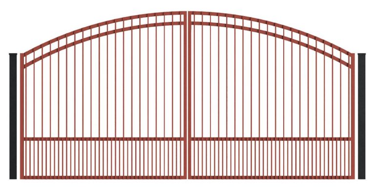 Arched Double Gate Flush Top Puppy Pickets – Ironrod Steel Co.