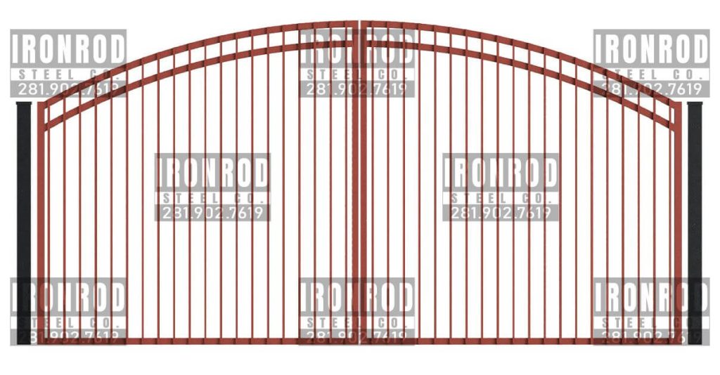Arched Double Gate Flush Top Standard – Ironrod Steel Co.