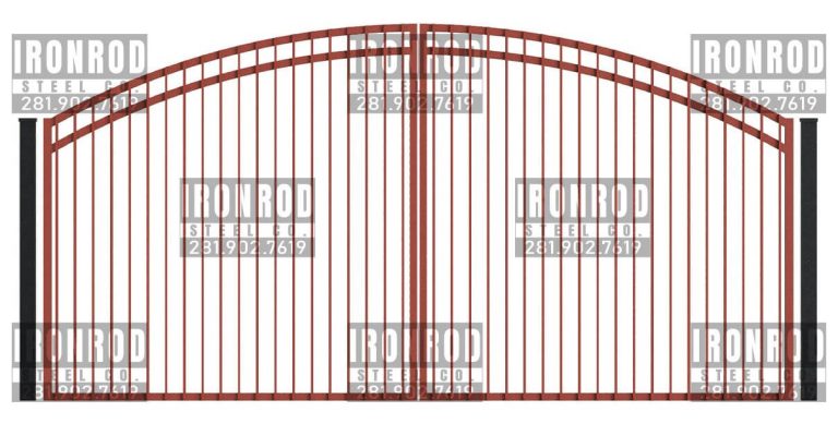Arched Double Gate Flush Top Standard – Ironrod Steel Co.