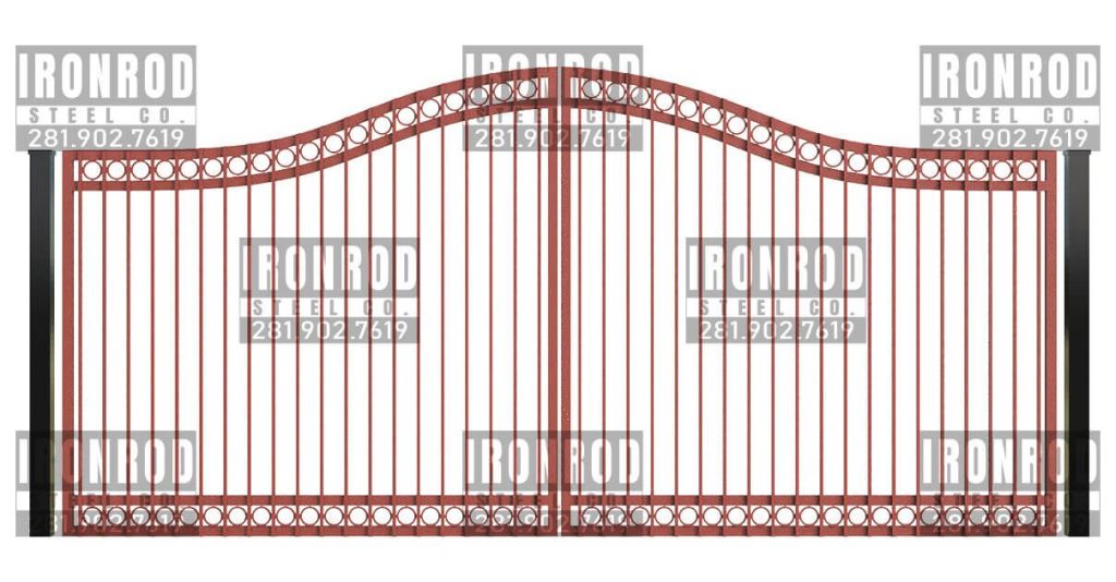 Compound Arched Double Gate Flush Top Rings Top Rings Bottom - IronRod ...
