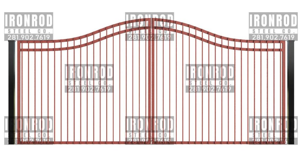 Compound Arched Double Gate Flush Top Standard – IronRod Steel