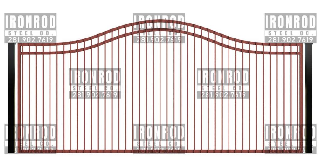 Compound Arched Single Gate Flush Top Standard – Ironrod Steel Co.